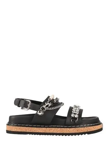 Dolce & Gabbana Sandals In Calfskin Leather - Black