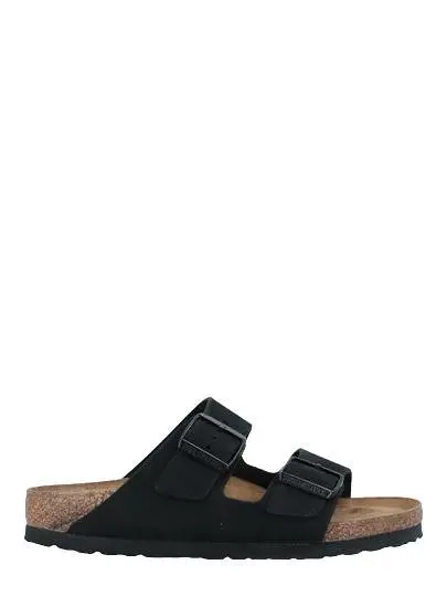 BIRKENSTOCK Soft Leather Sandals - Black
