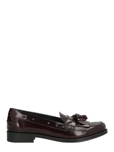 TOD'S Leather Loafers With Tassels - Purple