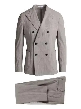 Boglioli Suit Size Cotton, Elastane - Grey