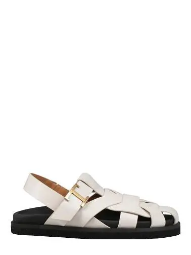 TOD'S Leather Fisherman Sandals - White