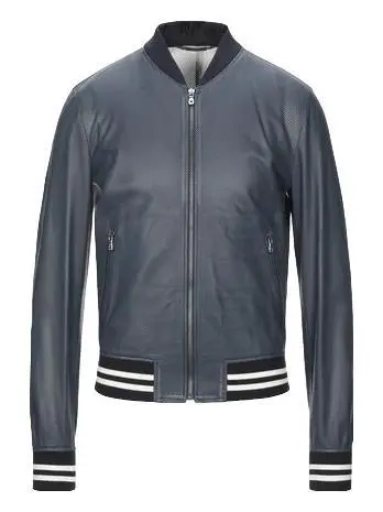 Dolce & Gabbana Midnight Lambskin Jacket - Blue