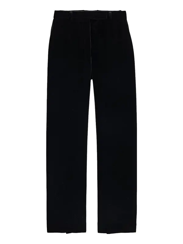 Sportmax Arte Velour Wide-leg Pants - Black