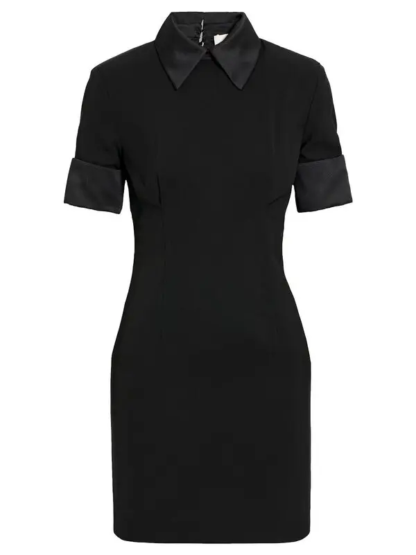 Sportmax Cyprus Woven Mini Shirt Dress - Black
