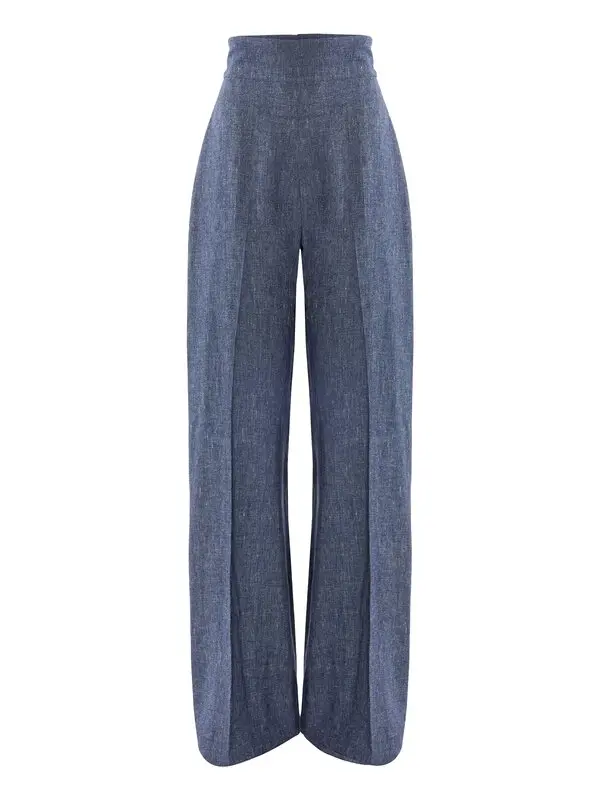 Carolina Herrera High-rise Wide-leg Pants - Blue