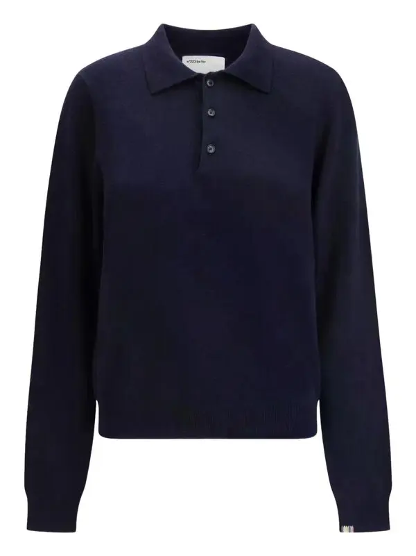 EXTREME CASHMERE X N°223 Be For Button Collar Polo Shirt - Blue