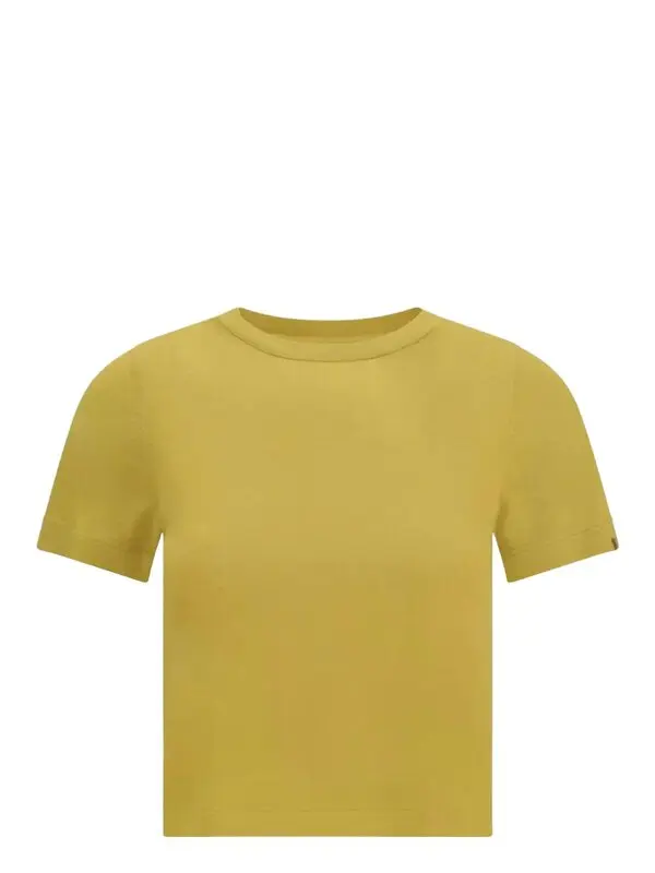 EXTREME CASHMERE X N°267 Tina Crew-neck Short-sleeve T-shirt - Yellow