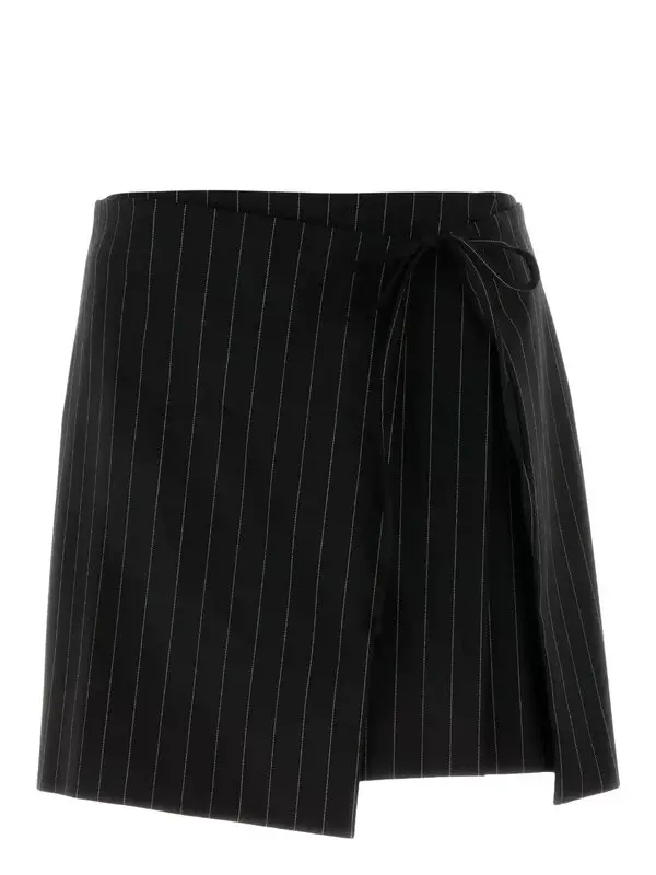 Sportmax Pinstripe Mini Skirt - Black