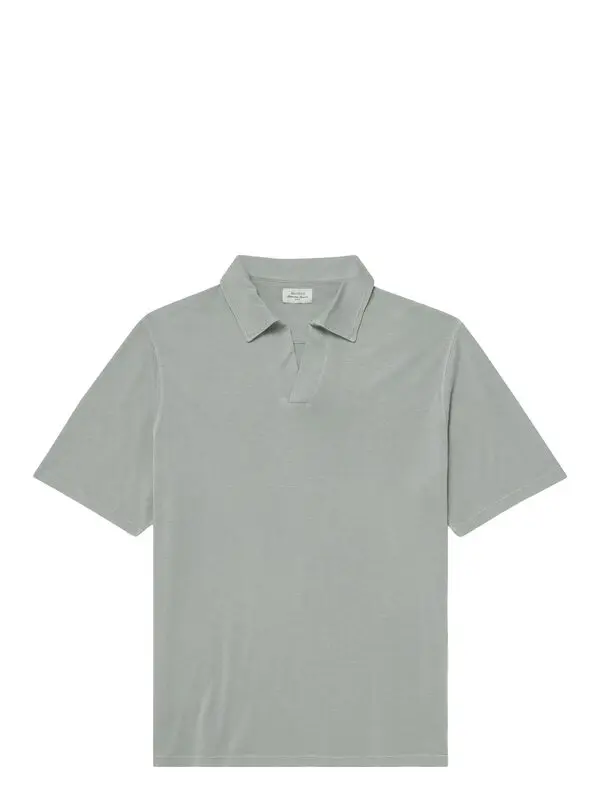 Hartford Lyocell And Cotton-blend Polo Shirt - Green