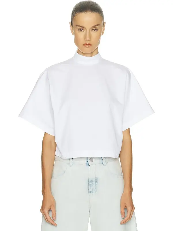 Alaïa High Neck Top - Blanc