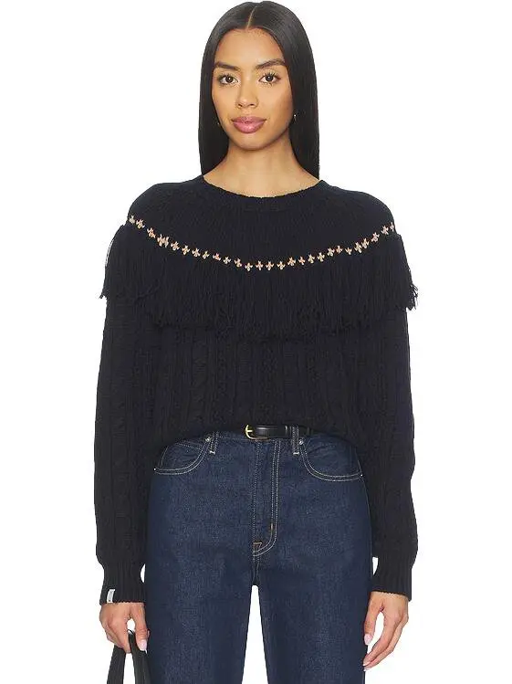 The Upside Clara Tassle Knit Sweater - Navy