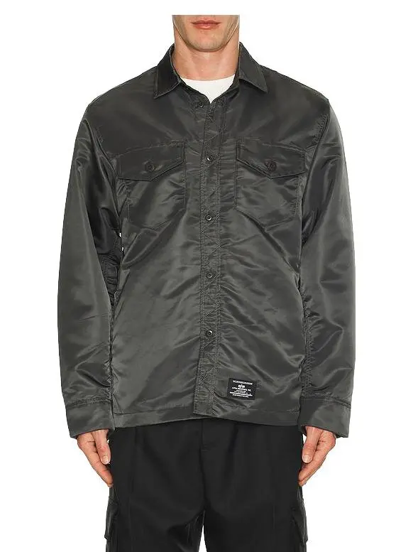 Alpha Industries Long Sleeve Flight Overshirt - Charcoal