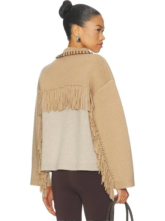 Simkhai Chesney Oversized Cardigan - Camel Multi