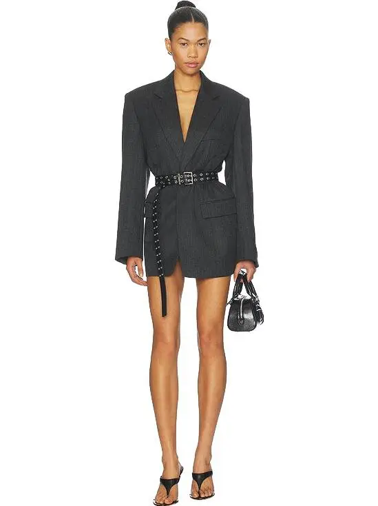 Alexander Wang Oversized Blazer - Black & Charcoal