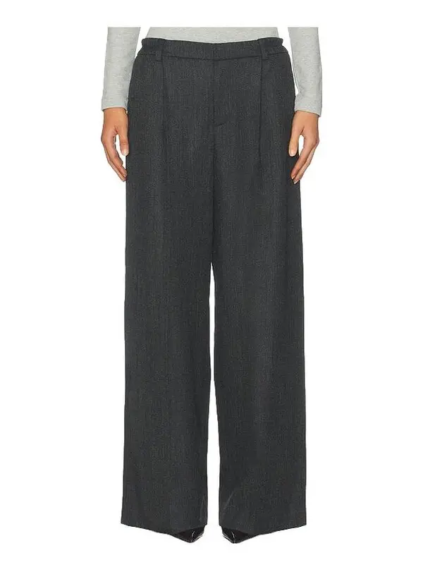 Alexander Wang Tailored Wide Leg Trousers - Black & Charcoal