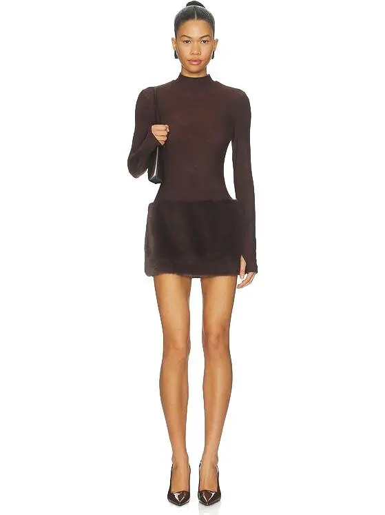 BY.DYLN Parisa Mini Dress - Espresso