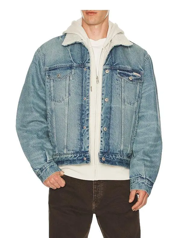 Calvin Klein Sherpa Trucker Jacket - Tinted Thundra