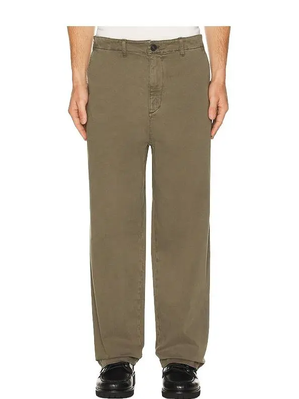 FRAME Cotton Chino Pants In Green - Smokey Green