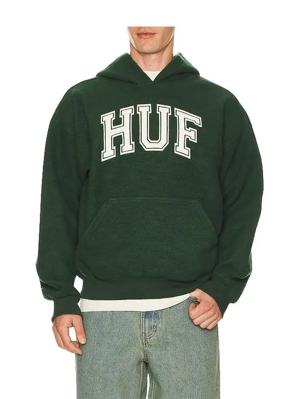 HUF Cracked Arch Inside Out Hoodie - Forest Green