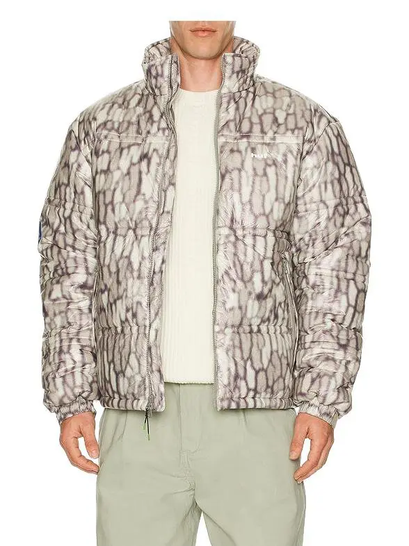 HUF 89 Warped Camo Tyvek Puffer Jacket - Muted Camo