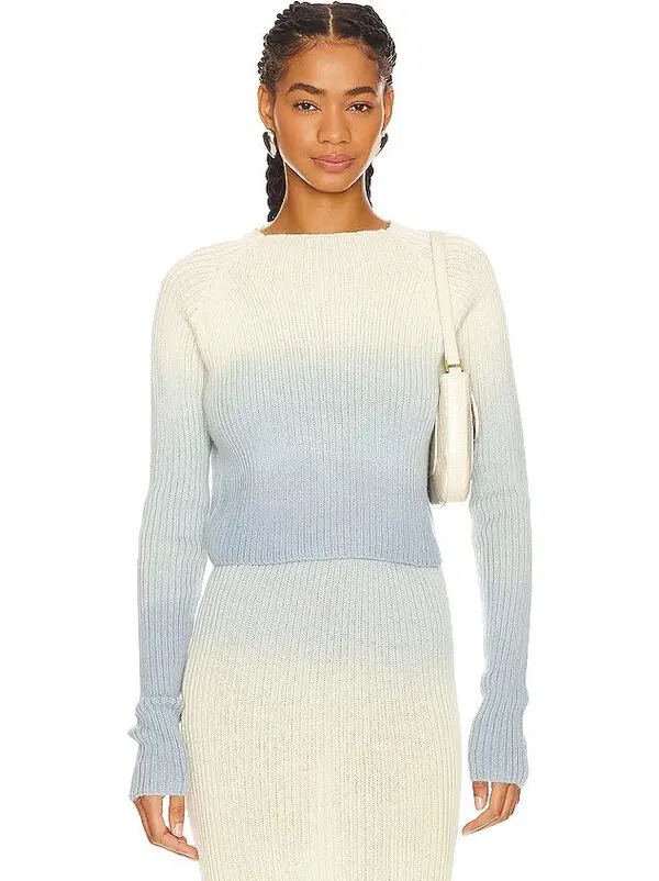 AYNI Malla Sweater - Ivory & Sky Blue Gradient