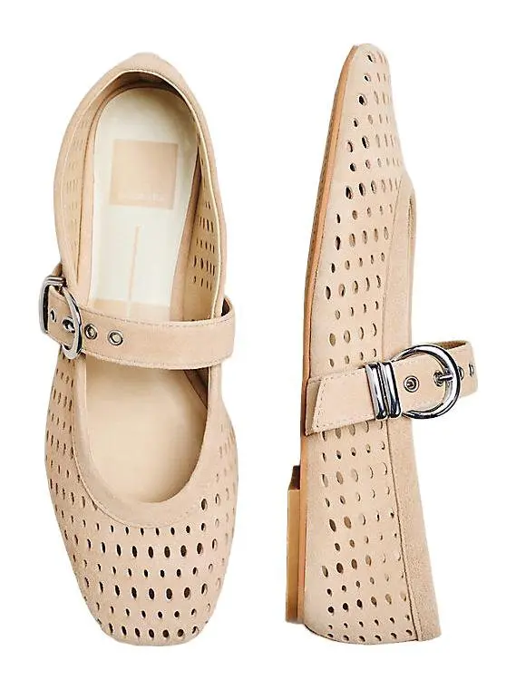 Dolce Vita Mikel Perforated Mary Jane Flats - Camel
