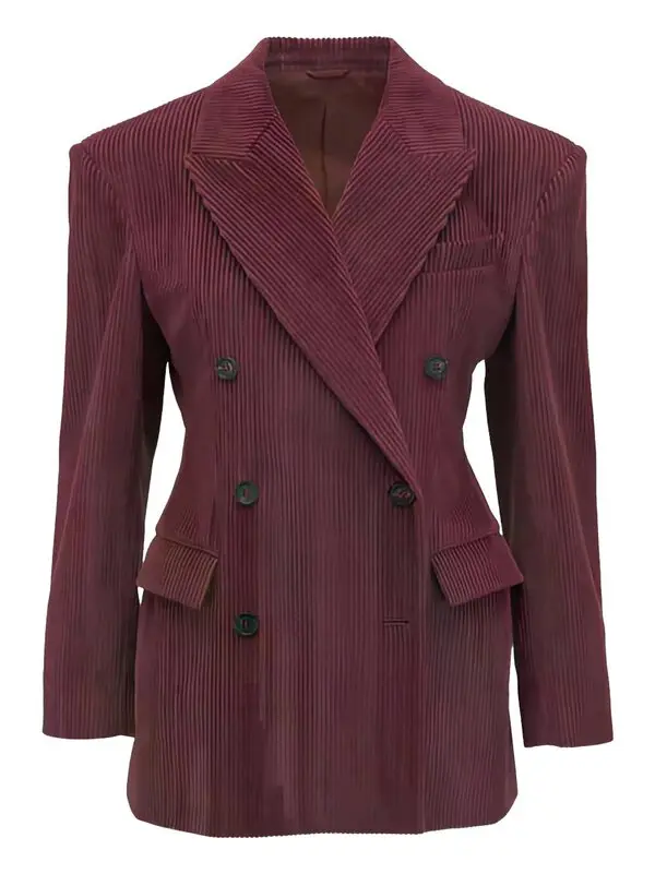 Brunello Cucinelli Double-breasted Corduroy Jacket - Red