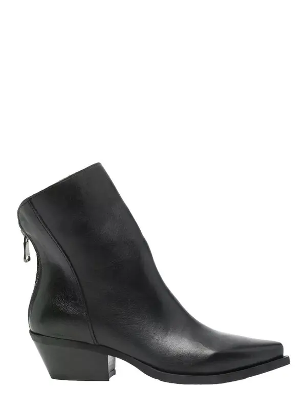 METISSE Pointed-toe Zip Boots - Black