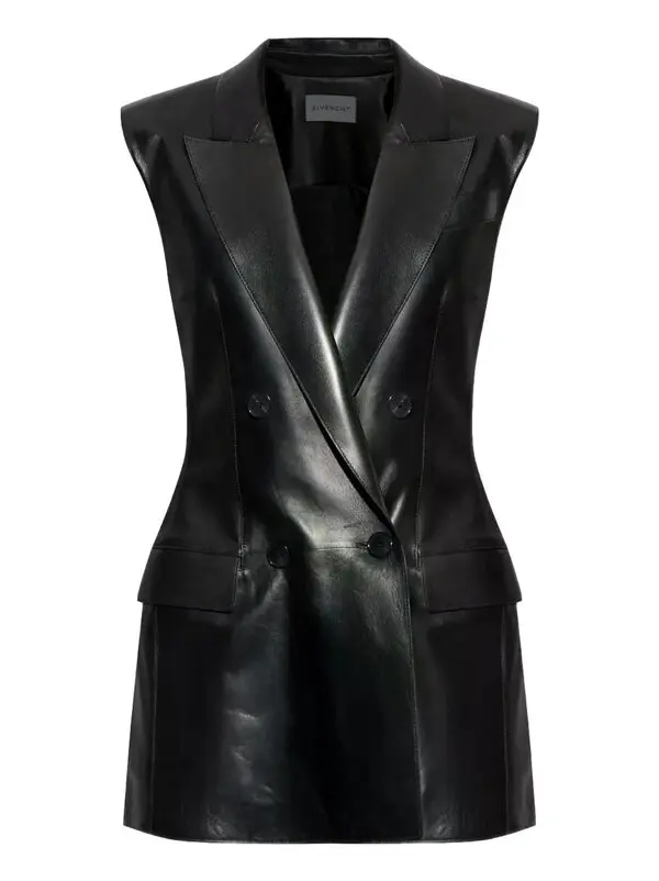 Givenchy Double-breasted Sleeveless Jacket - Black