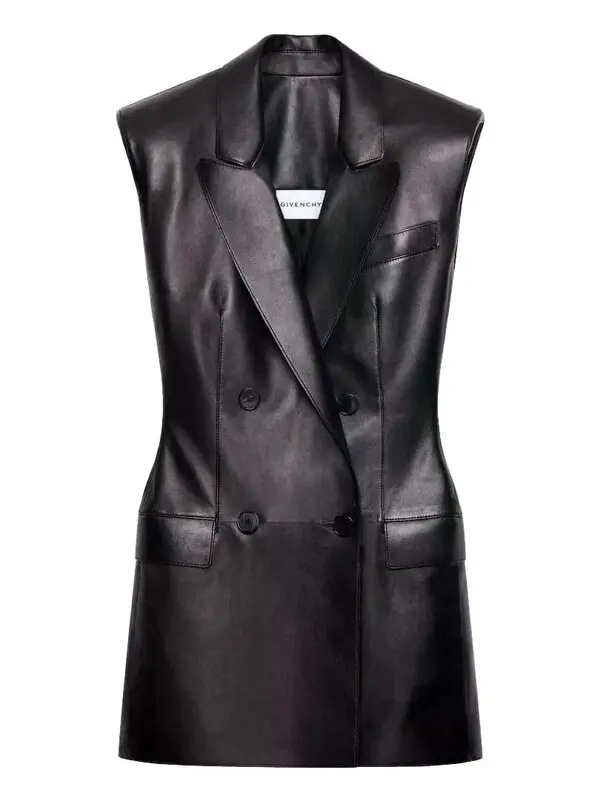 Givenchy Double-breasted Sleeveless Jacket - Black