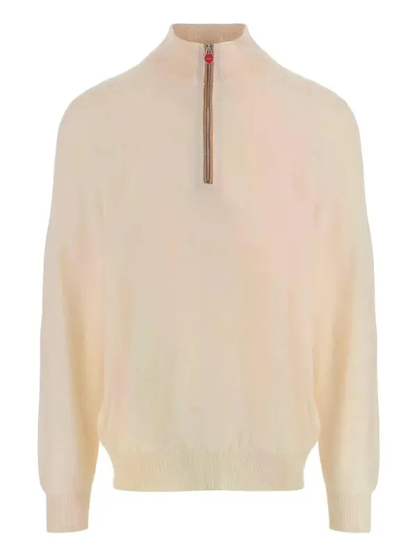 Kiton Roll Neck Zip Sweater - Neutrals