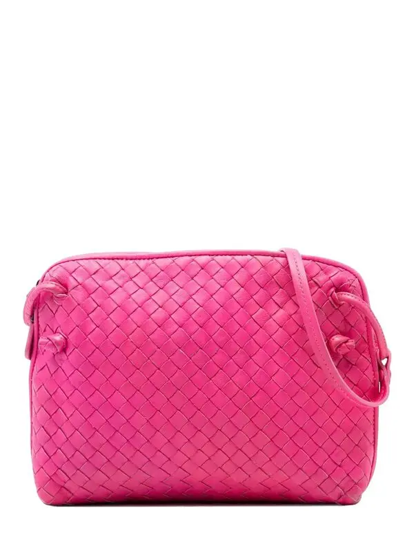 Bottega Veneta Nappa Intrecciato Nodini Crossbody Bag - Pink