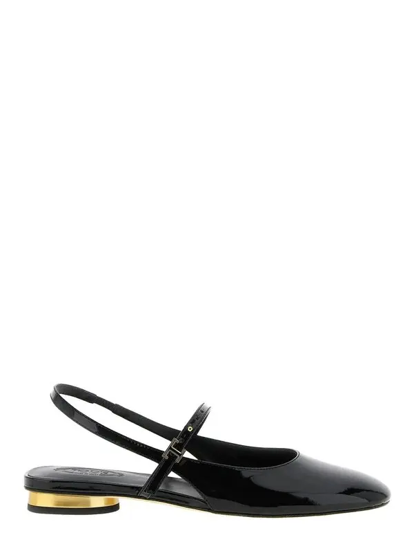 TOD'S Patent Leather Mary Janes With Covered Heel - Black