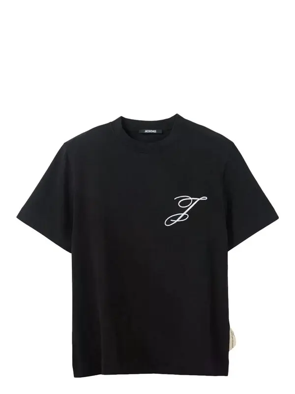Jacquemus Logo-embroidered T-shirt - Black