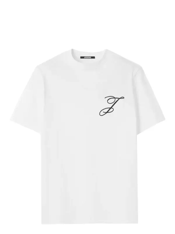 Jacquemus Logo-embroidered T-shirt - White