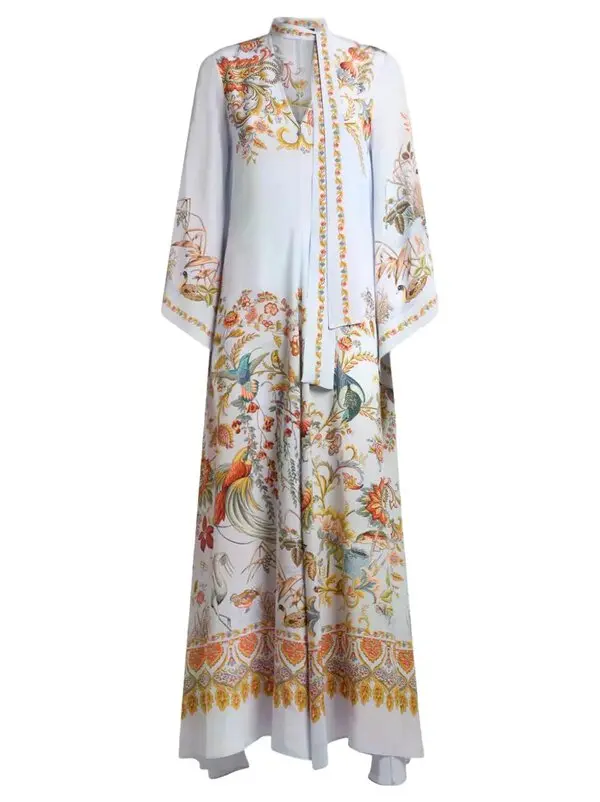 Etro Floral-print Maxi Dress - Blue