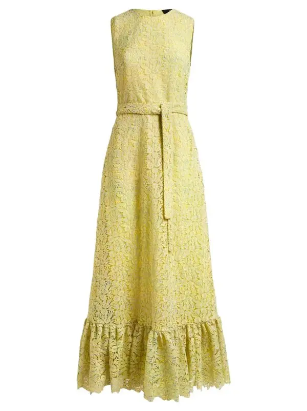 Etro Macramé Lace Maxi Dress - Yellow