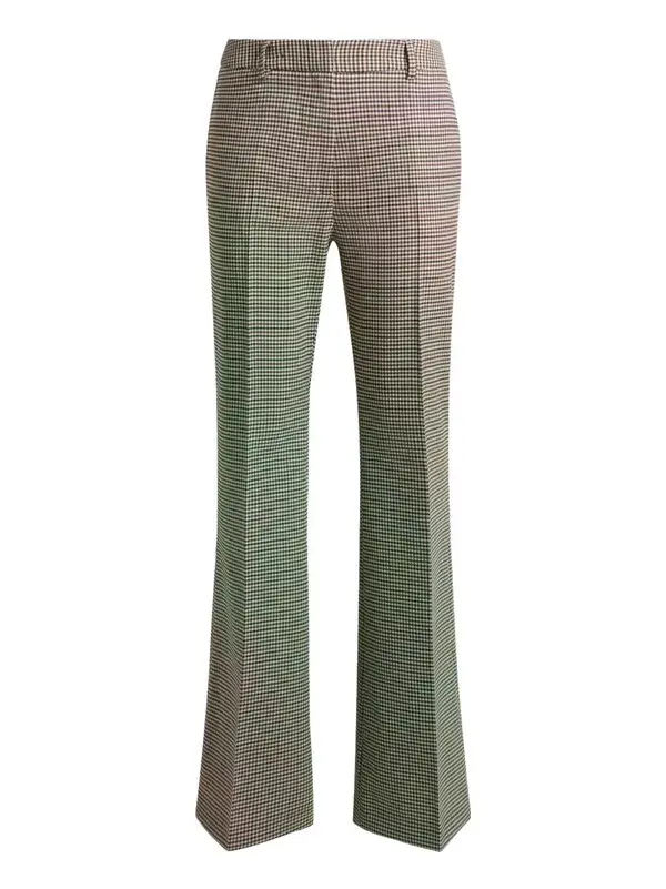 Etro Bootcut Gingham Trousers - Brown