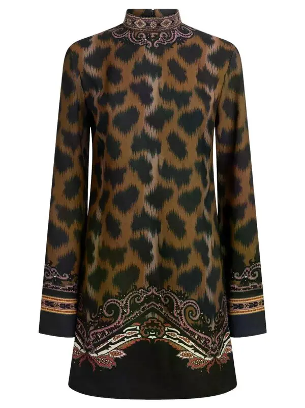 Etro Animal-print Tunic Dress - Brown