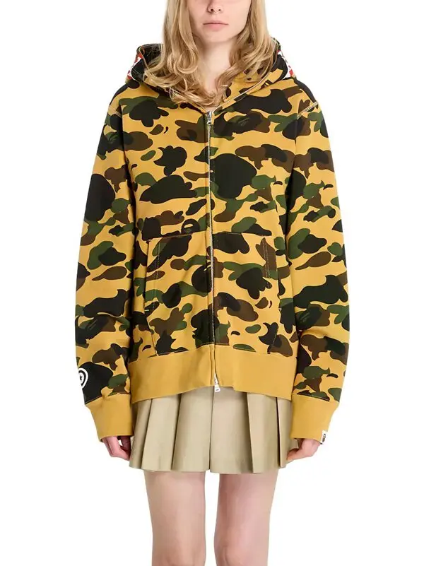 A BATHING APE 1st Camo Shark Full-zip Hoodie - Yellow