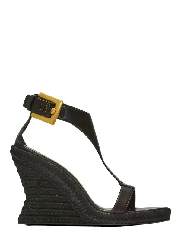 Balmain Anthem Wedge Espadrilles - Black