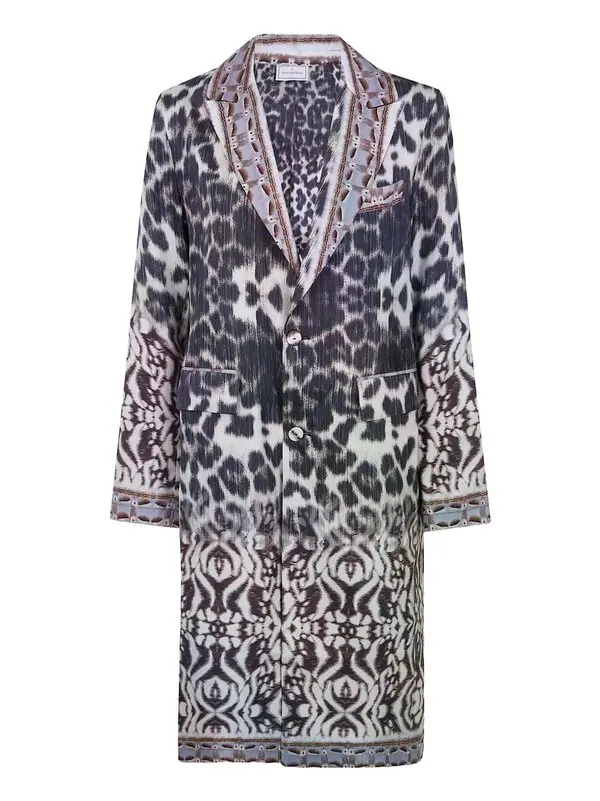 PIERRE-LOUIS MASCIA Patterned Silk Coat - Neutrals