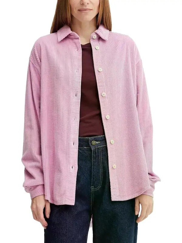 American Vintage Corduroy Button Shirt - Pink