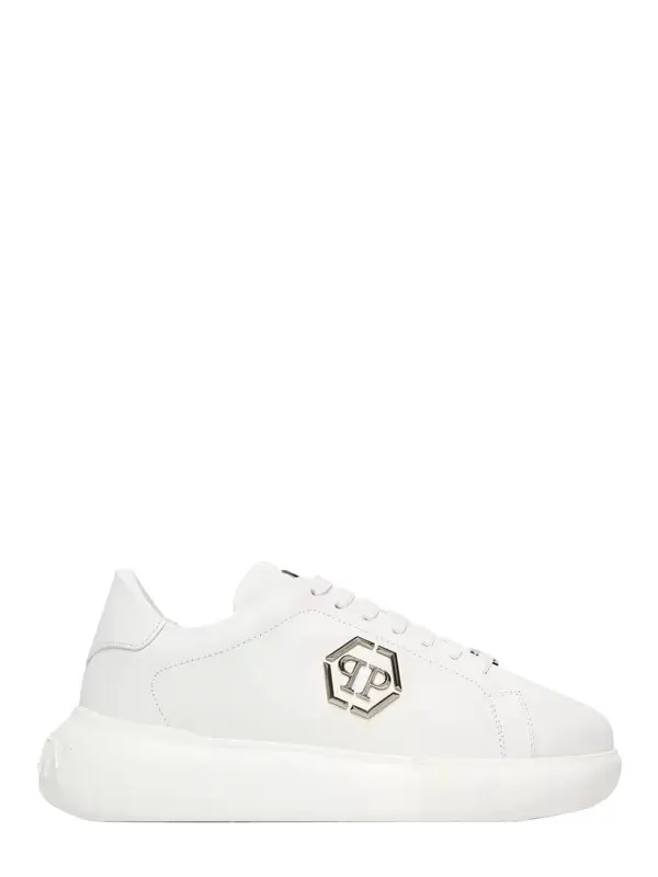 Philipp Plein Logo-plaque Flat Sneakers - White