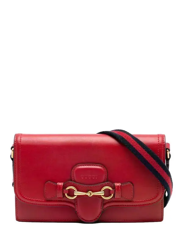 Gucci Lady Web Wallet On Strap Crossbody Bag - Red