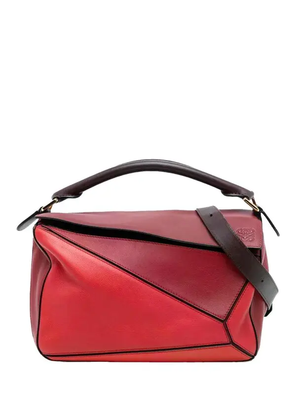 Loewe 2017 Medium Puzzle Satchel - Red