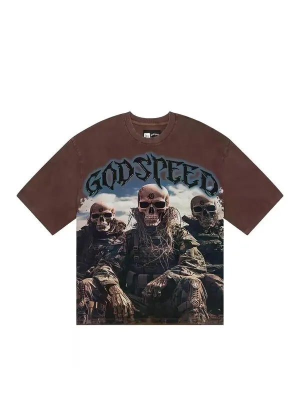 GODSPEED Squadron Graphic T-shirt - Brown