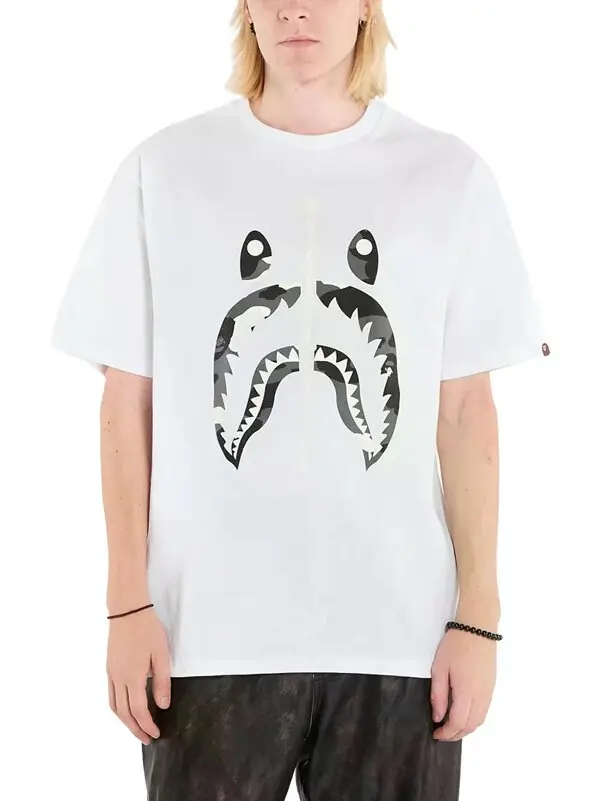 A BATHING APE City Camo Shark Short-sleeve T-shirt - White