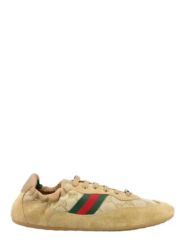 Gucci Logo Web-detail Sneakers - Neutrals