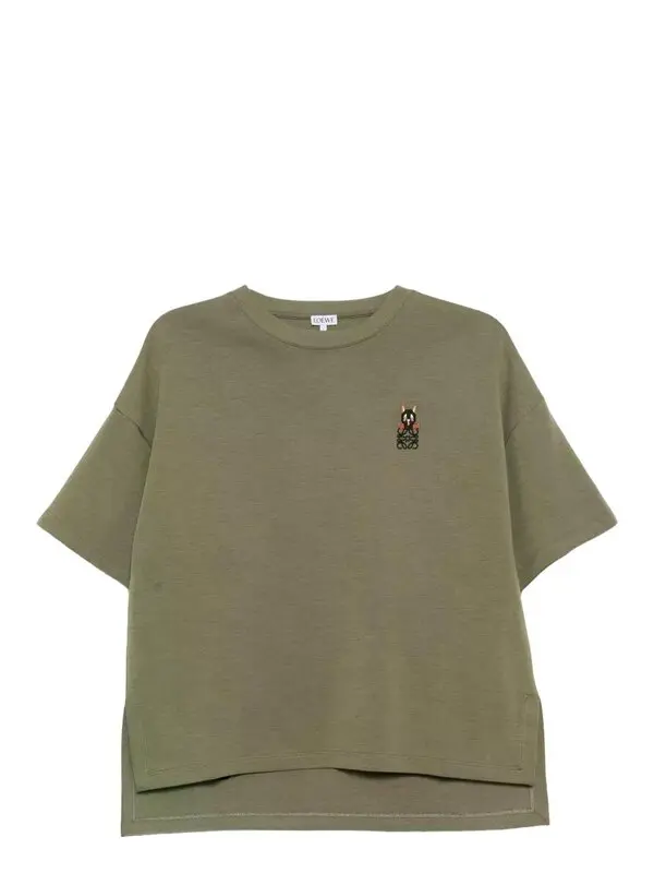 Loewe Logo-embroidered T-shirt - Green